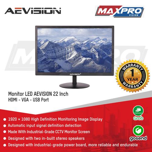 Jual MONITOR LED AEVISION 22 INCH AE-LED22A-2K - HDMI VGA SPEAKER ...