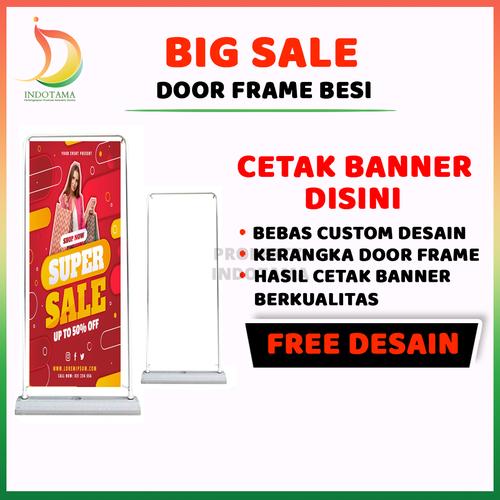 Promo Door Frame Banner/Standing Banner/Stand Frame 60x160 Stand Alas ...