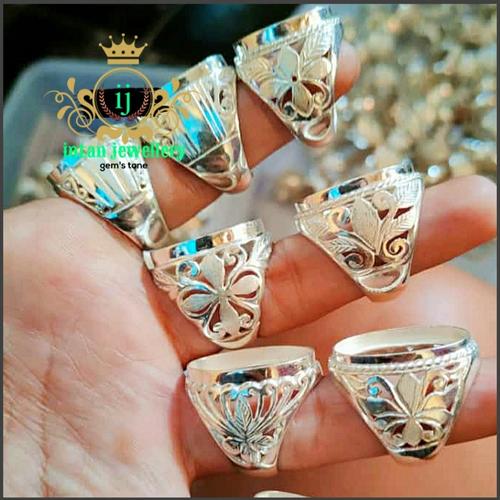 Jual ring iketan emban perak bermacam model kualitas melebihi 925 ...