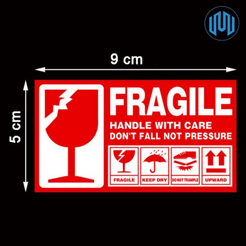 Jual Stiker Fragile Label Pecah Belah Sticker Fragile - BG White 9x5cm ...