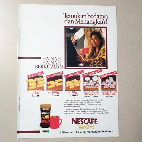 Jual Iklan jadul Kopi Nescafe model Zoraya Perucha - original dari ...