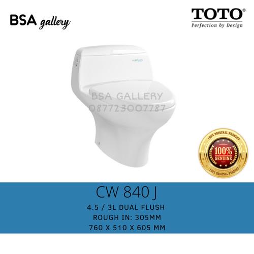 Jual KLOSET TOTO CW840J / KLOSET DUDUK TOTO MONOBLOK CW 840 J - Kota ...
