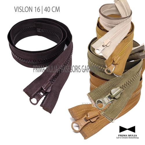 Jual RESLETING JAKET NO 5 GIGI VISLON 16 INCHI 40CM WARNA COKLAT CREAM TAN - COKLAT-858 - Kota ...