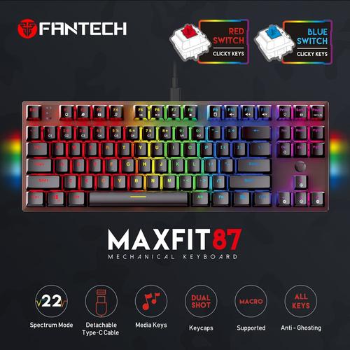 Jual Fantech Maxfit 87 MK856 RGB TKL Mechanical Gaming Keyboard - Kota ...