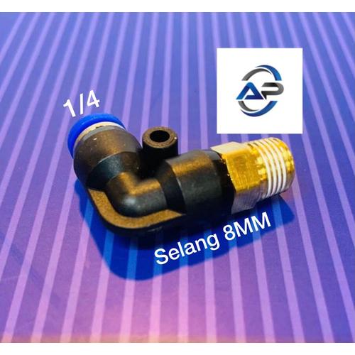 Jual FITTING ELBOW PNEUMATIC SELANG 8MM DRAT 1/4" - Jakarta Barat - Aneka pneumatic | Tokopedia
