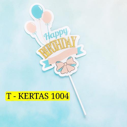 Jual Cake topper kertas, topper happy birthday, topper ulang tahun - T ...
