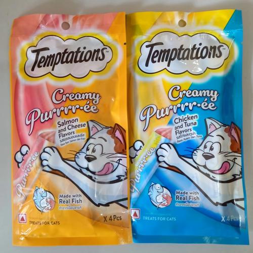 Jual Temptation Creamy purrr-ee 48gr (salmon dan cheese,chicken dan ...
