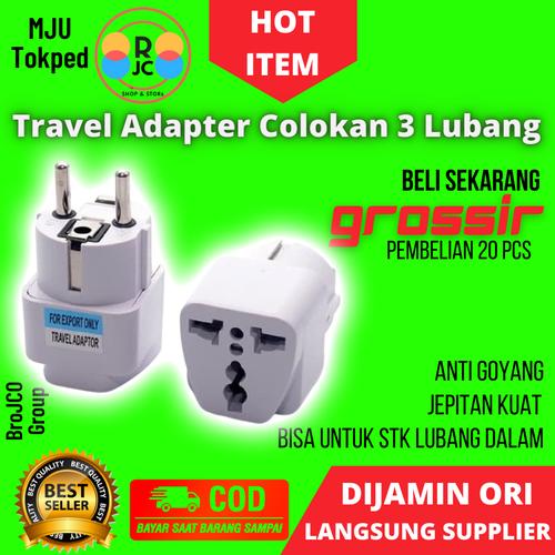 Jual Travel Adapter Sambungan Colokan Listrik Gepeng Over Steker Kaki 3 ...