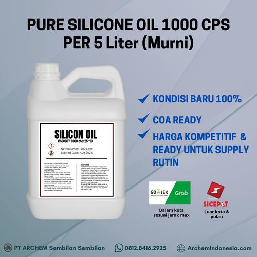 Jual SILICONE OIL 1000 CPS PER 5 LITER / SILIKON OIL MURNI 100% - Kab. Bogor - Maklon Produk ...