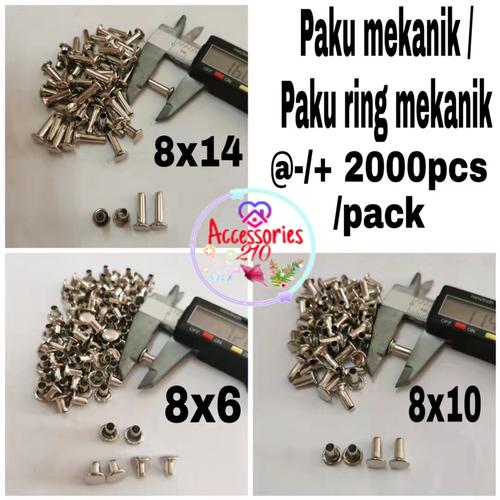 Jual 2000pcs paku mekanik / paku ring mekanik binder - 8x6mm - Jakarta ...