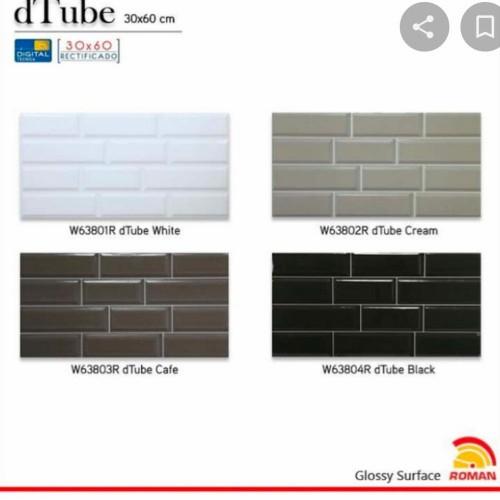 Jual Keramik Roman 30x60 dTube White Cream Cafe Black KW 1 Tube - Cream ...