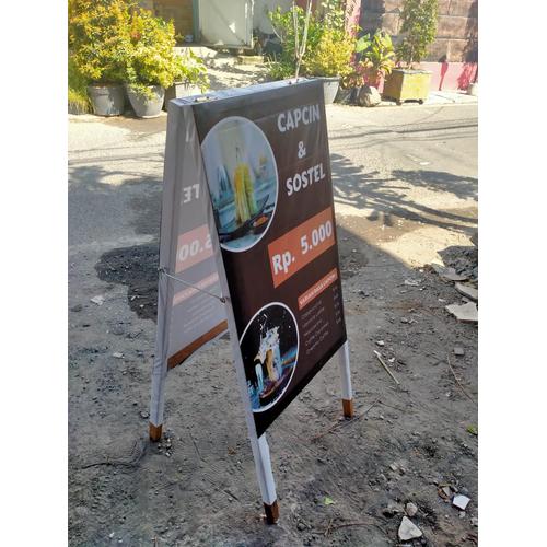 Jual Jual Banner Kayu Portable Papan Promosi Kayu Standing Banner ...