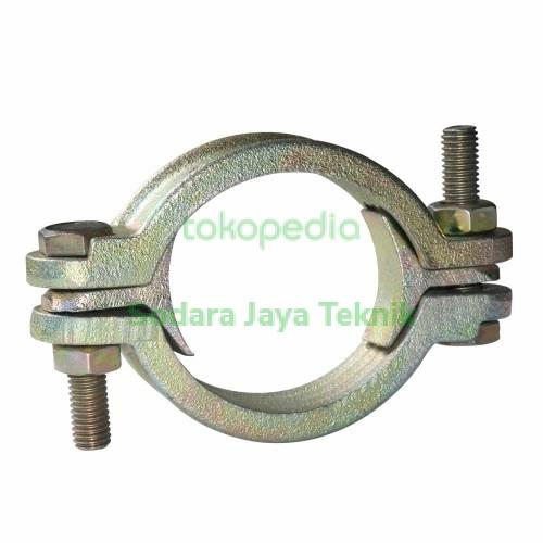Jual klem double bolt 4" klem DB 400 clamp heavy duty besi 4 inch ...