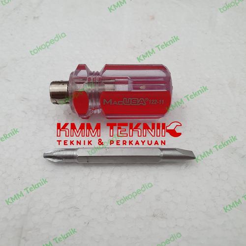 Jual OBENG STUBBY MacUSA BOLAK BALIK + - PENDEK CRYSTAL PLUS MINUS ...