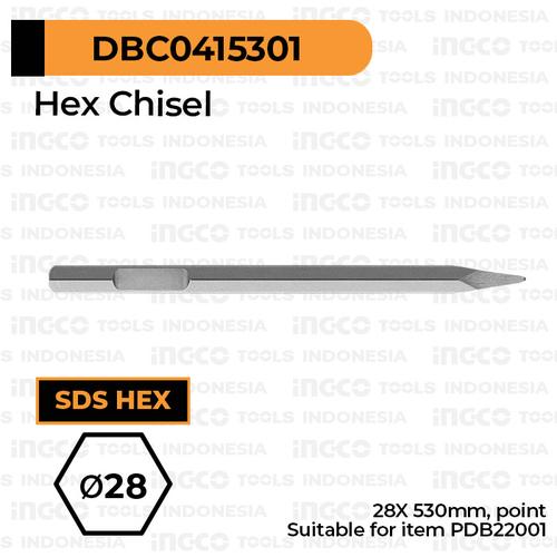 Jual SDS-Hex Chisel Point (28 mm) INGCO - Mata Bor Bobok Pahat Tembok ...