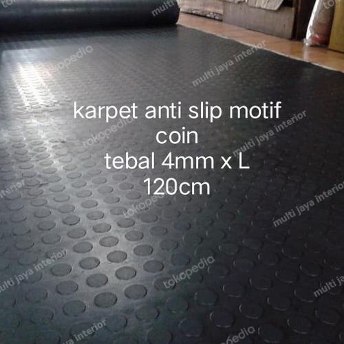 Jual karpet lantai / karpet anti slip motif koin tebal 4mm x lebar ...