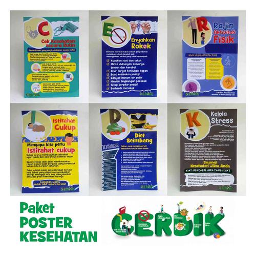 Jual Paket Poster Kesehatan Lansia CERDIK, Poster CERDIK - Enyahkan ...