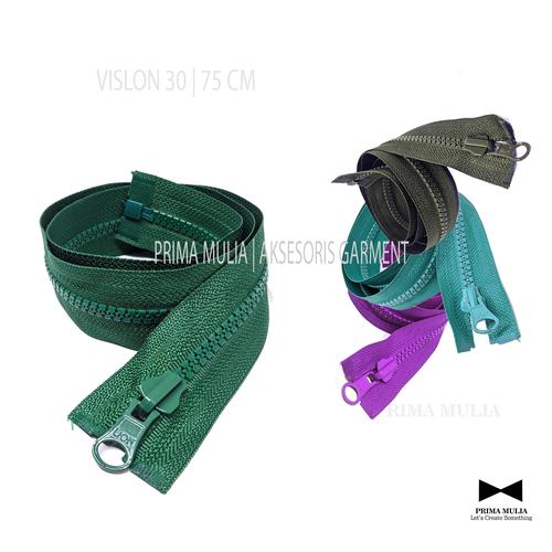 Jual RESLETING JAKET NO 5 GIGI VISLON 30 INCHI 75 CM WARNA BIRU UNGU HIJAU - HIJAU-561 - Kab ...
