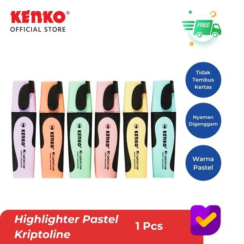 Jual KENKO HIGHLIGHTER MARKER SPIDOL KRIPTOLINE PASTEL - Orange ...