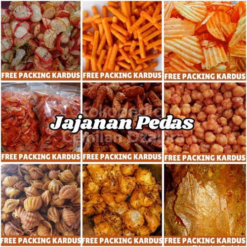 Jual snack kiloan pedas 250 gram camilan jajanan makanan ringan ...