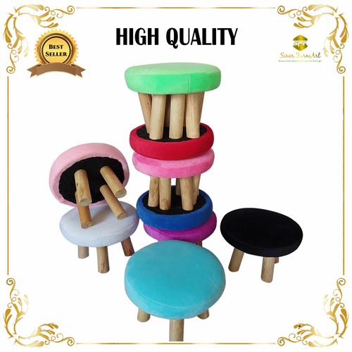 Jual KURSI MINI STOOLS/SOFA STOOL/KURSI BULAT - Hitam - Kota Depok ...