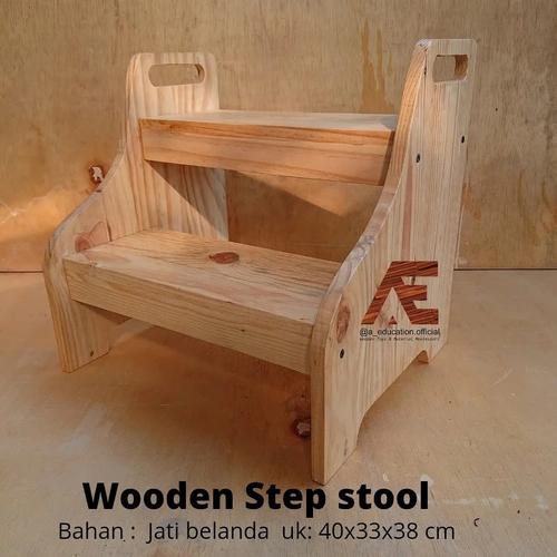 Jual wooden step stool tangga bantu anak edukasi - Kab. Jombang - A ...