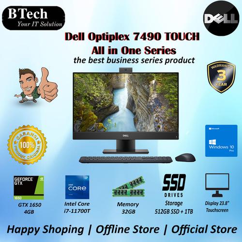Jual Dell Optiplex AIO 7490 Core i7-11700T/32GB/1TB+512GB/VGA 4GB ...