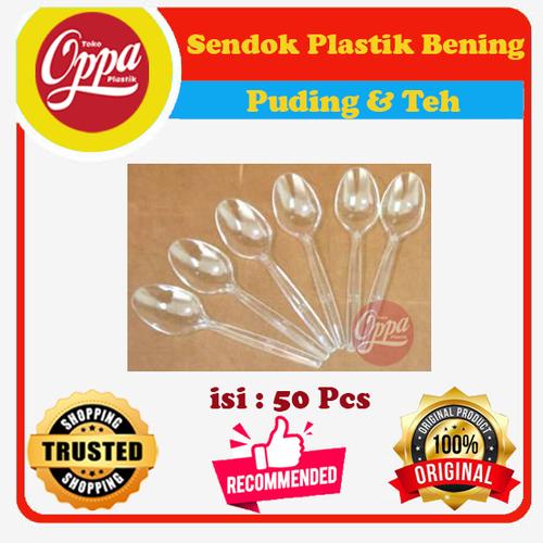 Jual SENDOK PLASTIK PUDING TEH BENING KUAT DAN TEBAL SENDOK STG ...