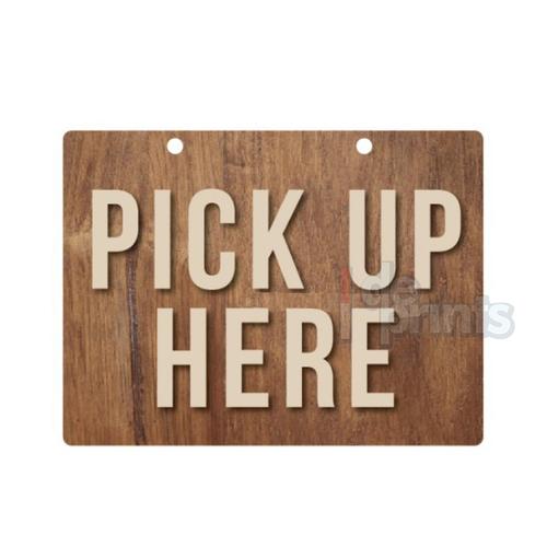 Jual Pick Up Here Sign Unik Kayu| Signage Pick Up Here Unik | Papan ...