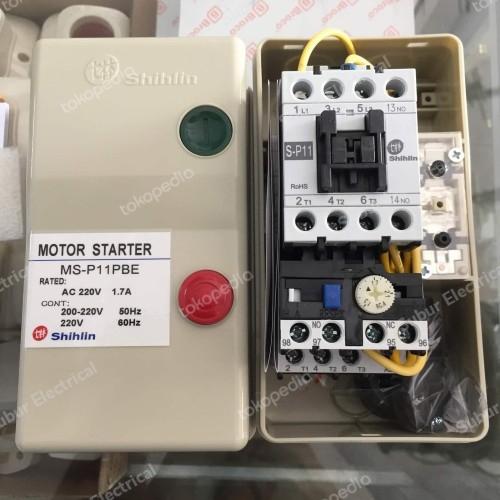 Jual SHIHLIN MS-P11PBE motor starter online/DOL 220C/380V 0,6A - 11A ...
