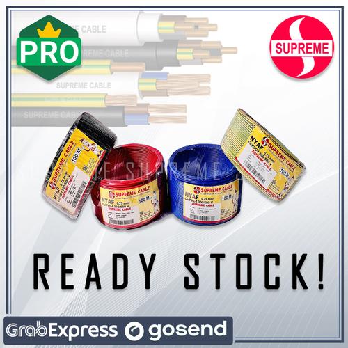 Jual Kabel SUPREME NYAF 0.75 mm SERABUT / FLEKSIBEL / AF0.75 mm 100 meter - Hitam - Jakarta ...