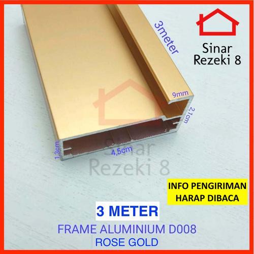 Promo Profil Handle GOLD Bingkai Frame Aluminium Kaca Lemari Kitchen FA ...