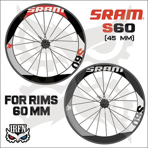 Jual Stiker Decal Rims SRAM S60 lebar 45 Mm - red, glossy - Kab. Malang ...