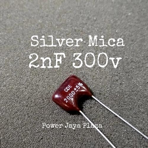 Jual Silver mica Japan capacitor 2000pF 2nF 300v 5% kapasitor silver ...