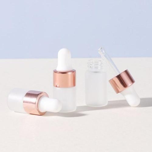Jual Botol EssentialOil Mini Dropper Rose Gold Glass Dropper Bottle 1ML ...