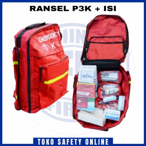 Jual Tas Ransel P3K Merah Emergency Kit + Isi Lengkap First Aids Type A ...