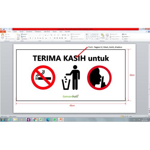 Jual Warning Sign Acrylic 5mm Uk. 45cm x 20cm - Jakarta Barat - Gosign ...