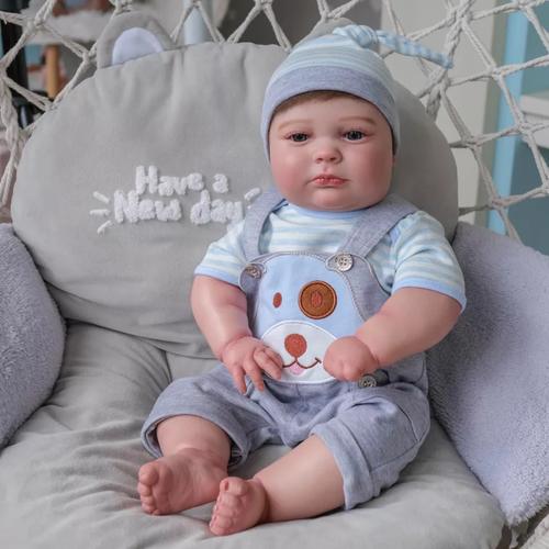Jual Boneka Reborn Bayi Cowok Full Silikon 50cm Premium Lucu Gendut ...