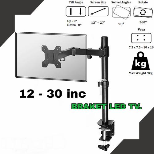 Jual Bracket Monitor TV 12-30 inc DESK MOUNT Arm single braket monitor ...