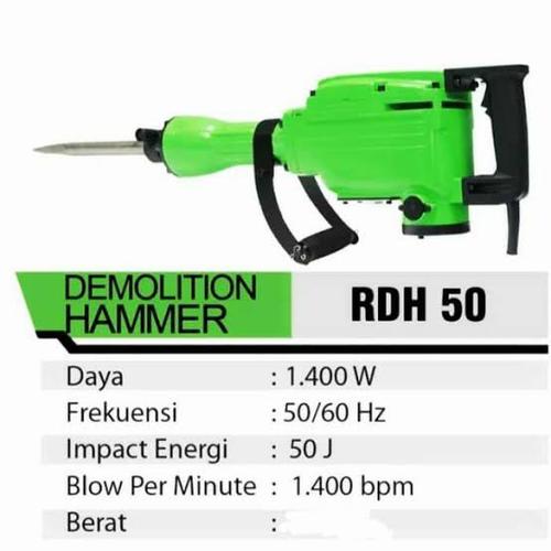 Jual TEKIRO RYU jack hammer bor bobok aspal beton dak RDH50 - Jakarta ...