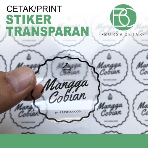 Jual Cetak Stiker Transparan Custom / Print Sticker Botol Minuman ...