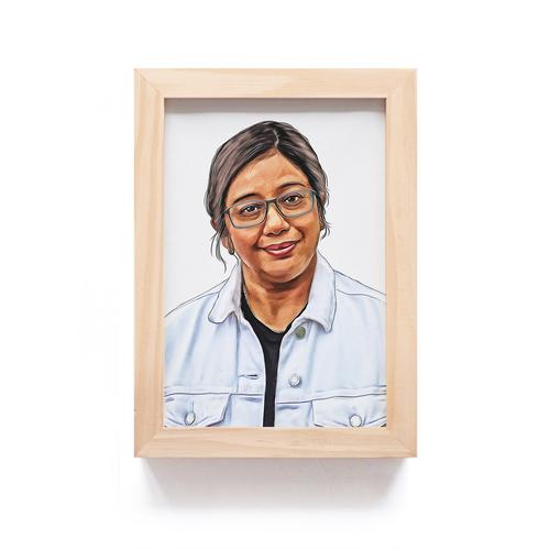Jual Ilustrasi Sketsa Wajah Lukis Wajah Frame Kayu - Kado Hadiah Custom ...