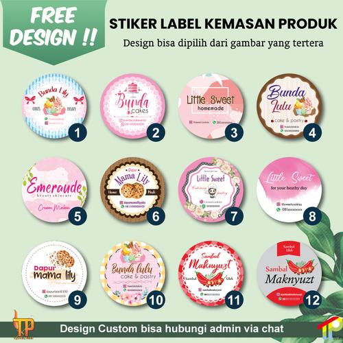 Jual [FREE DESIGN] CETAK STIKER STICKER PRODUK & KISS CUTTING UKURAN A3 ...