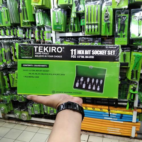 Jual Tekiro hex socket bit mata sock L set 10 pcs + box 1/2" inch drive ...