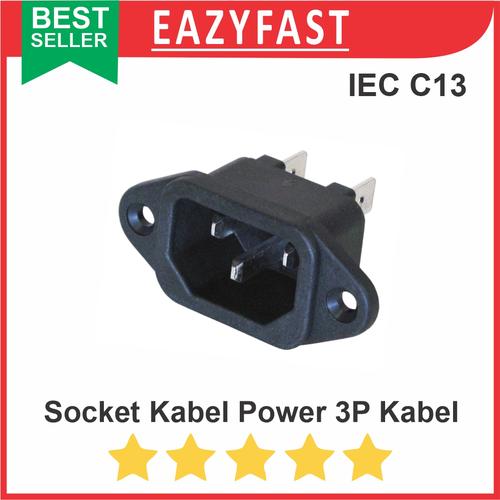 Jual Socket Kabel Power AC 3 Lubang Pin PSU Komputer PC CPU Male Cowo ...
