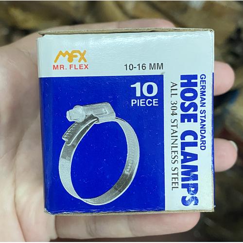 Jual 10-16 Mr Flex Stainless Steel 304 Hose Clamps 10-16mm / klem ...