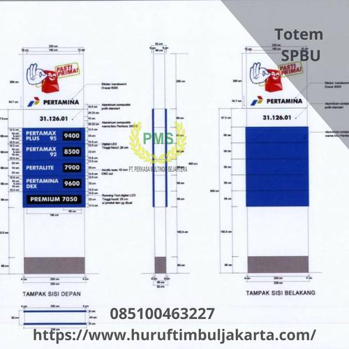 Jual Pembuatan Totem SPBU Totem pertamina,Pylon sign SPBU 085100463227 ...