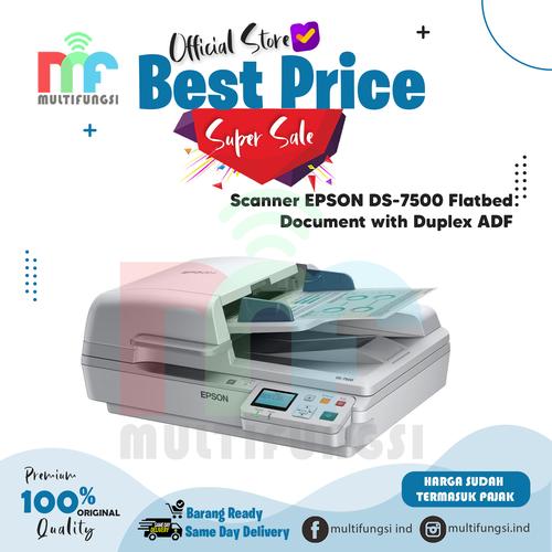 Promo Scanner EPSON DS-7500 Flatbed Document with Duplex ADF DS7500 ...