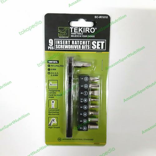 Jual TEKIRO 9 PCS INSERT RATCHET SCREWDRIVER BITS SET Bicycle Tool ...