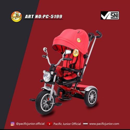 Jual Sepeda Anak Bayi Balita Dorong Roda 3 Tricycle Pacific PT5199 SNI ...